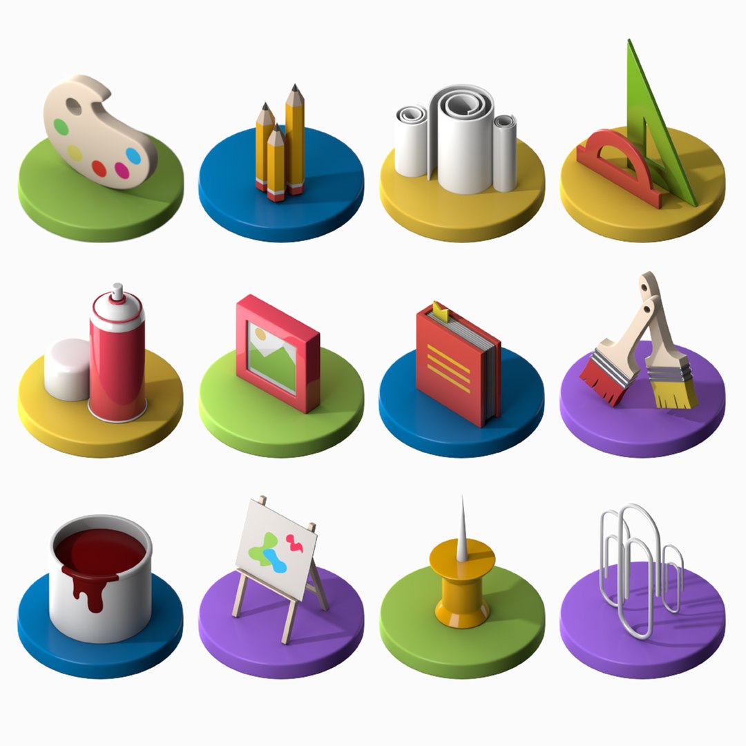 3D isometric icons art - TurboSquid 1579581