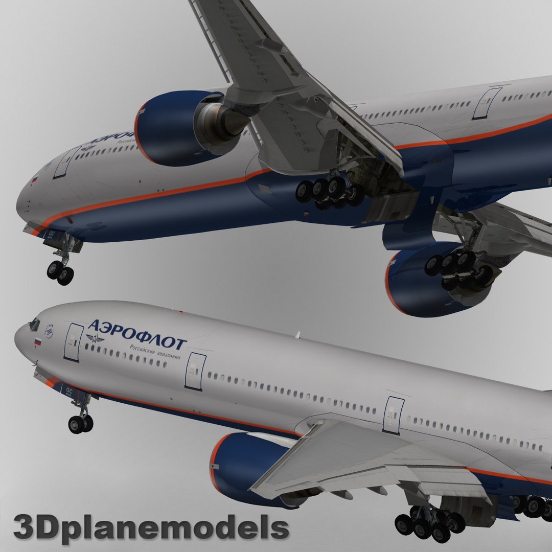 3d Boeing 777-300er Model