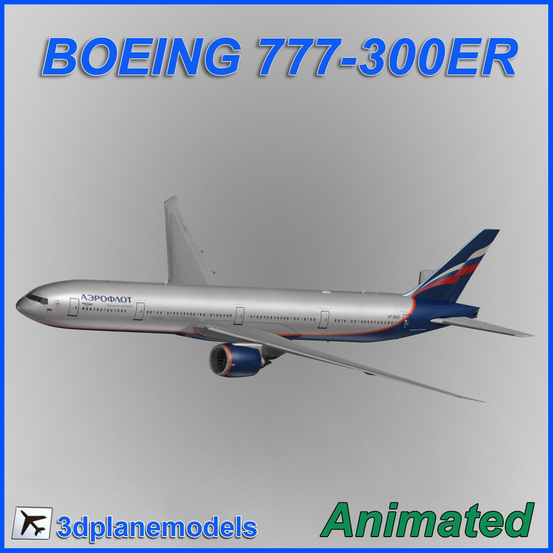 3d Boeing 777-300er Model