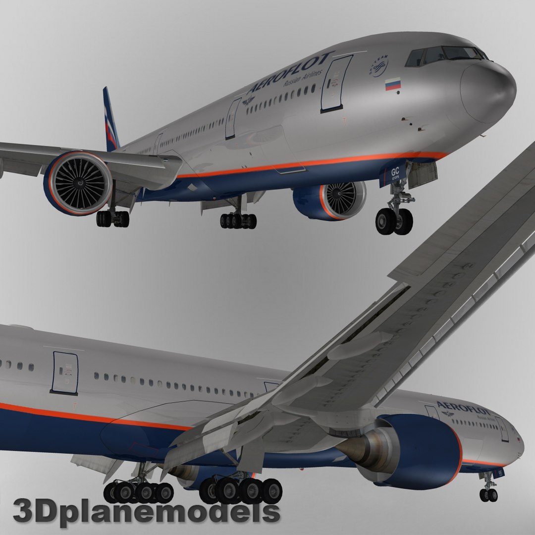 3d Boeing 777-300er Model