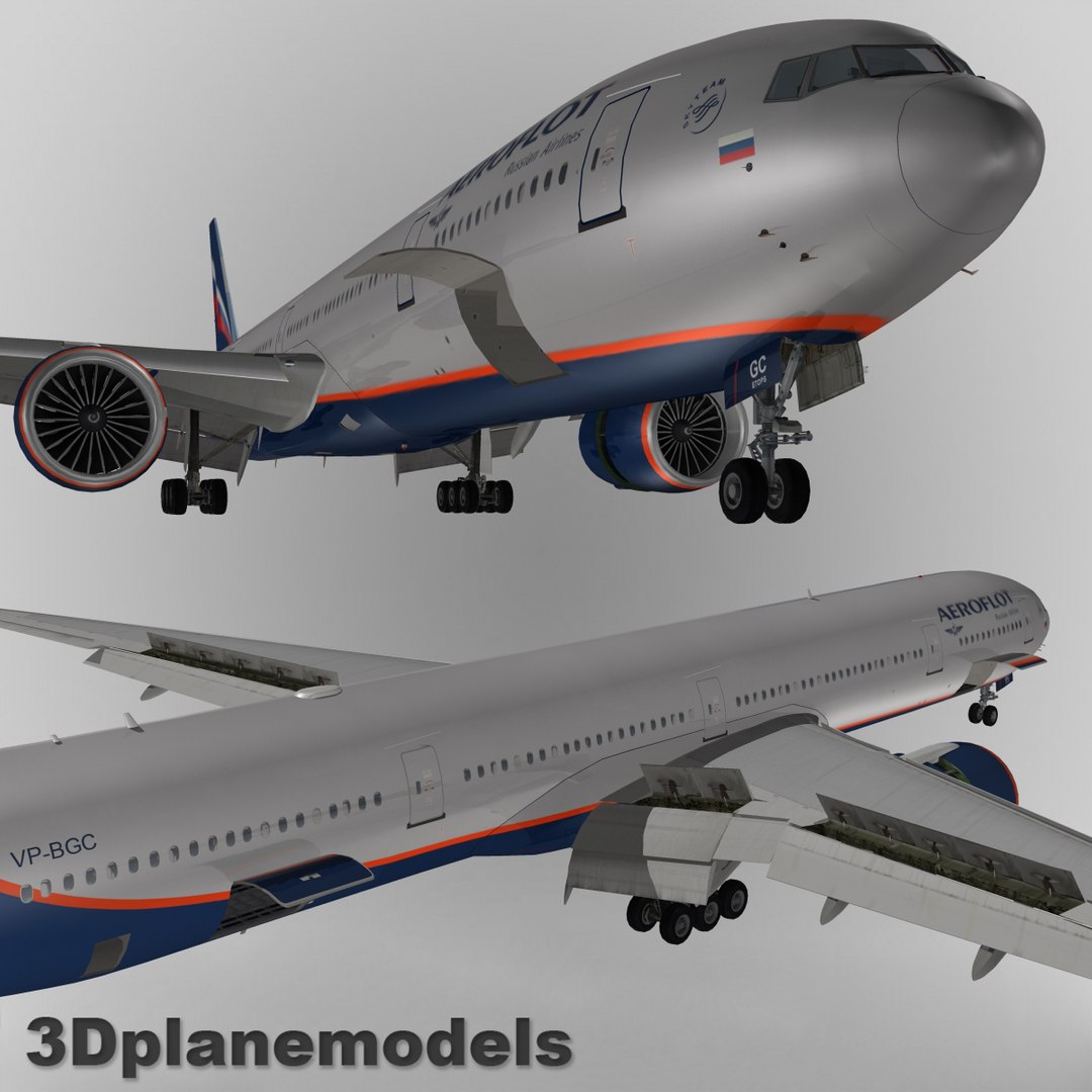 3d Boeing 777-300er Model