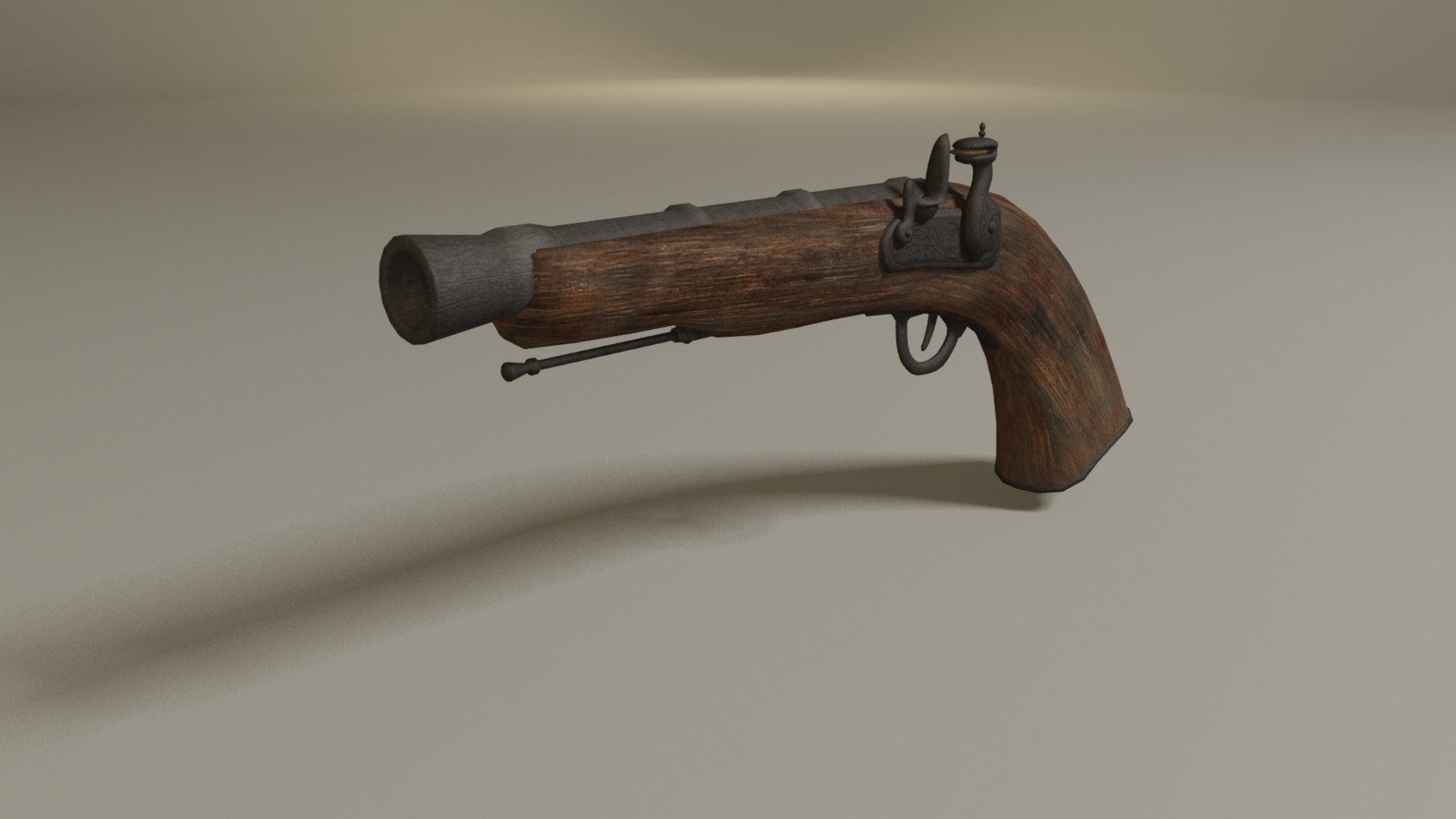 3D Pirate Flintlock Jack Sparrow Gun - TurboSquid 1742701