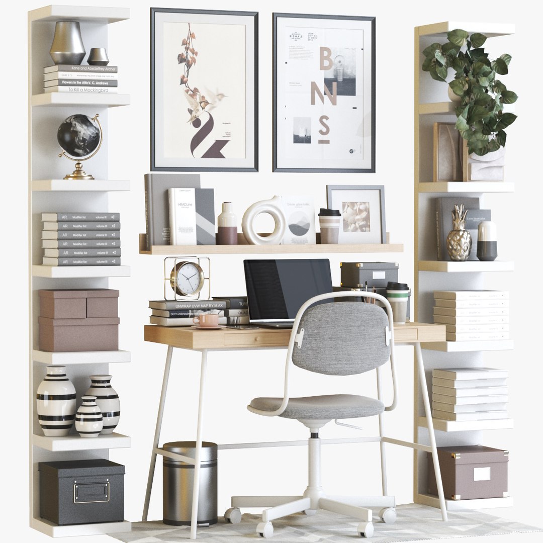 3D Model IKEA Office Workplace 126 - TurboSquid 2161229