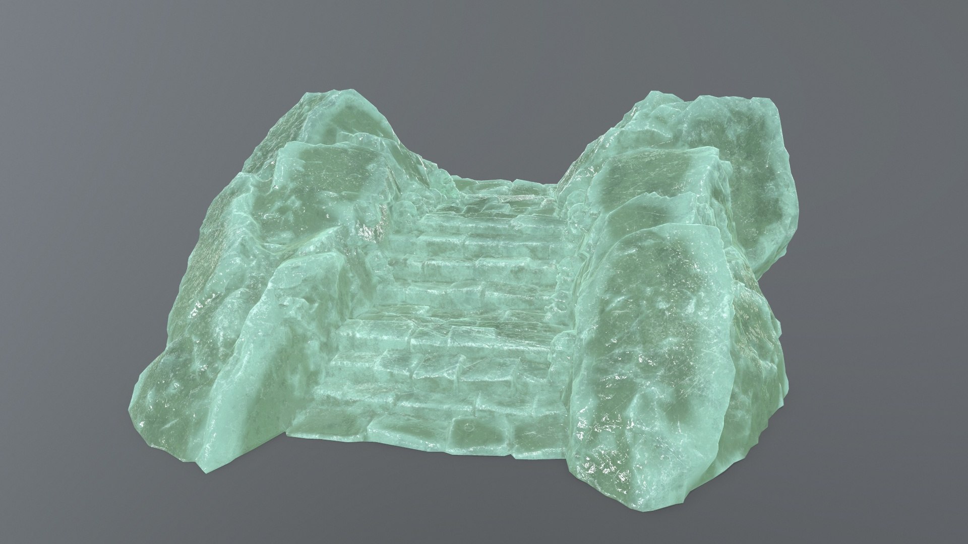 3D Ice Stairs - TurboSquid 2143203