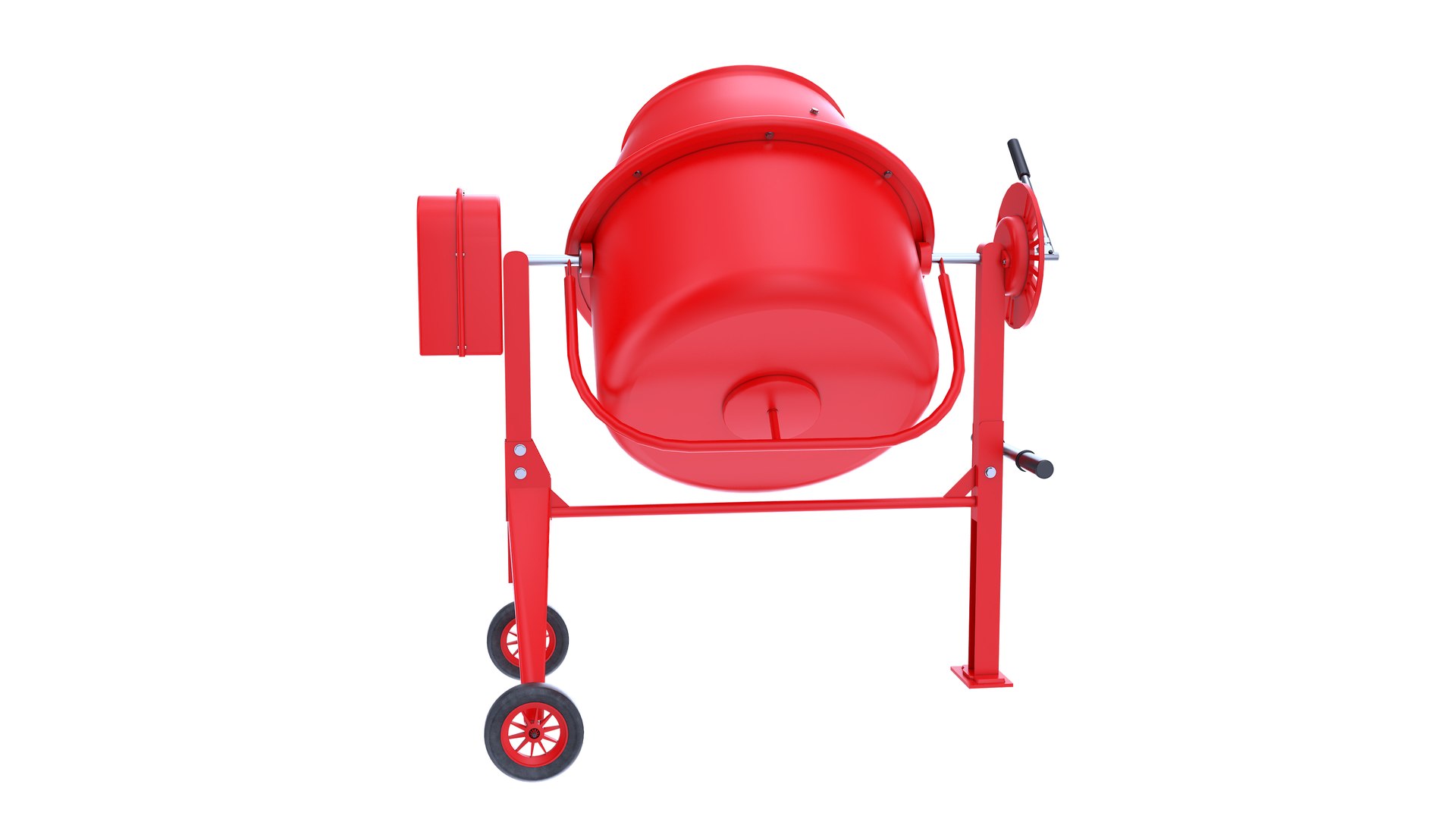 3D Concrete Mixer - Red - TurboSquid 1908317