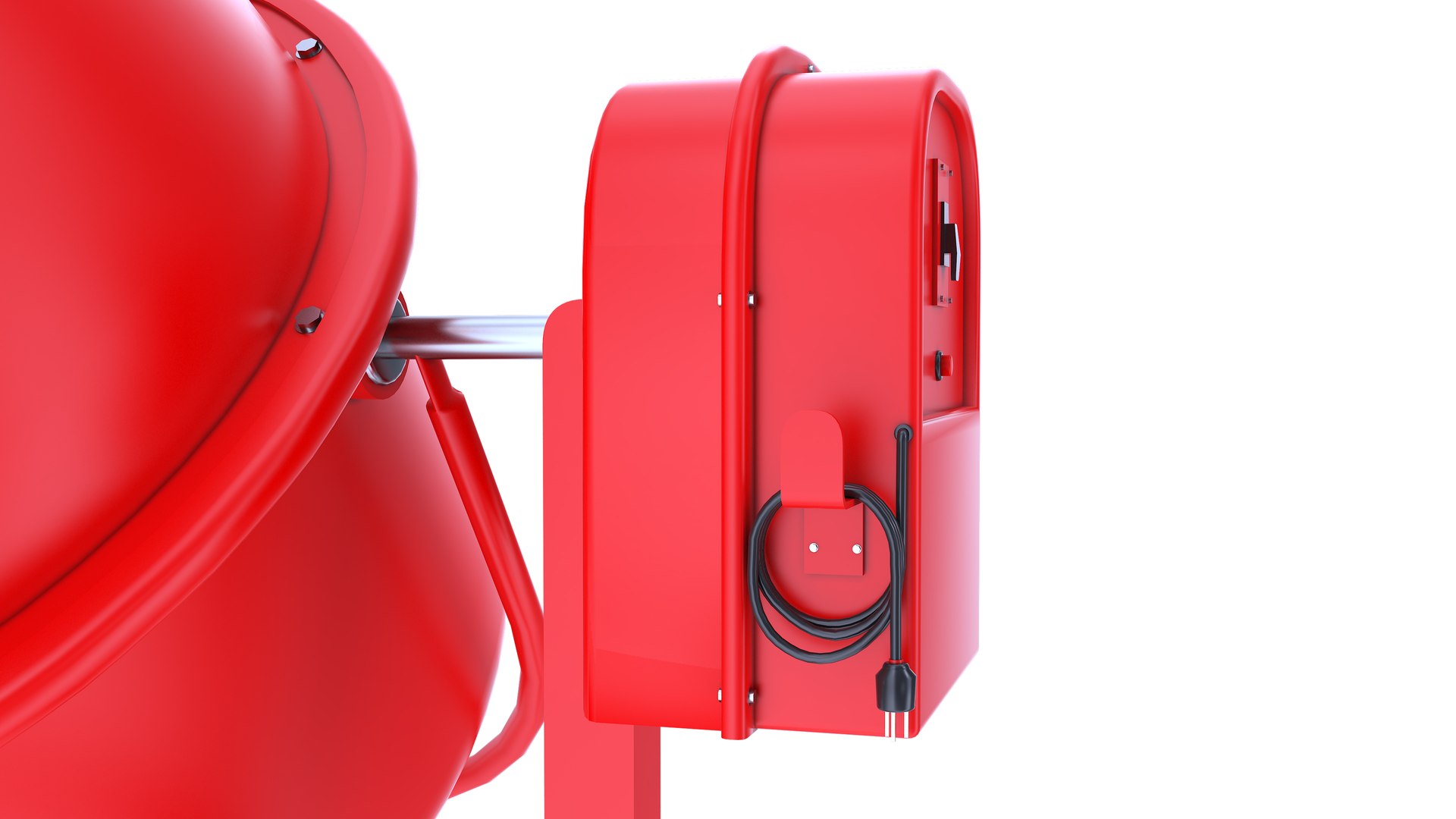 3D Concrete Mixer - Red - TurboSquid 1908317