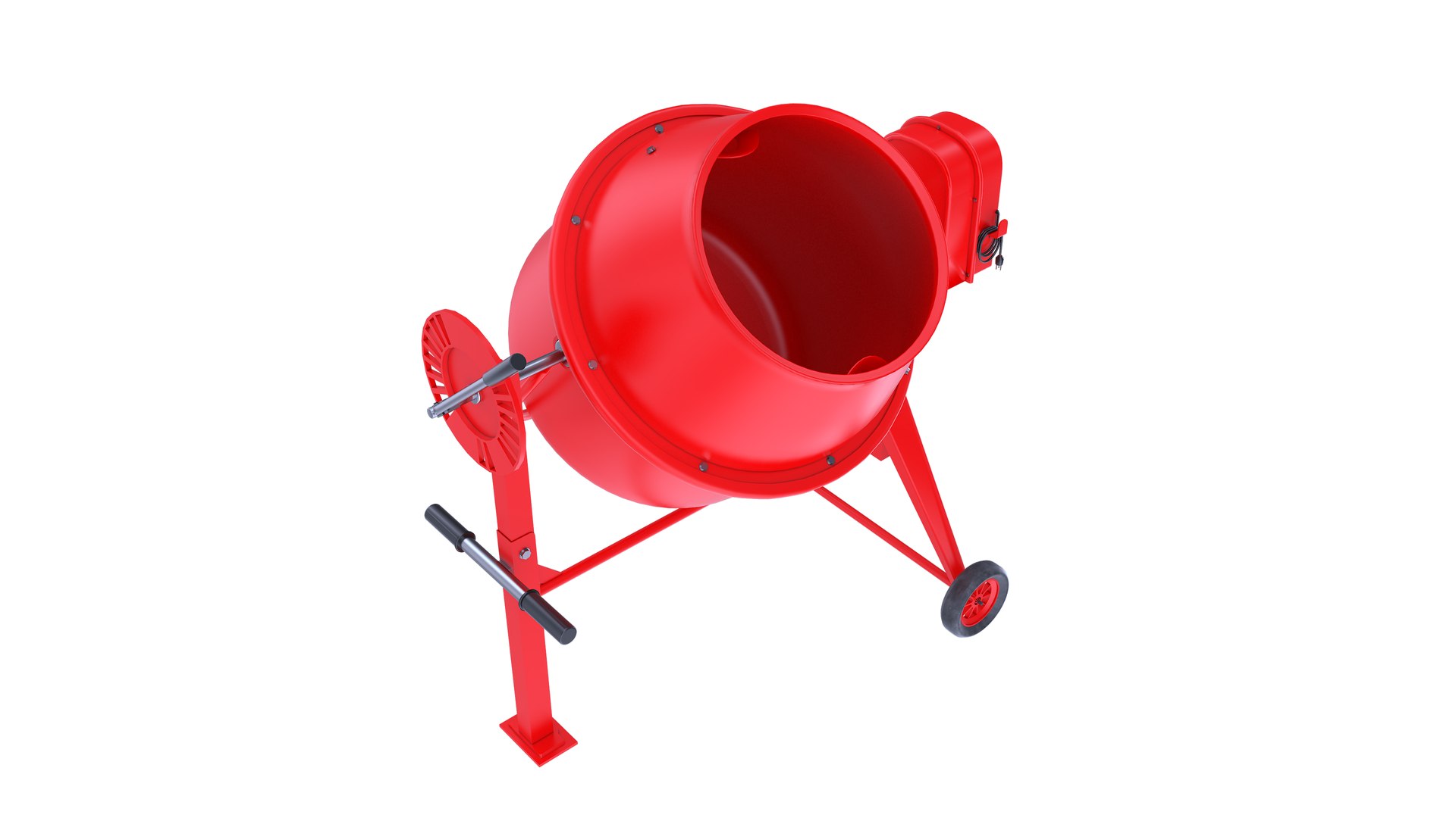 3D Concrete Mixer - Red - TurboSquid 1908317