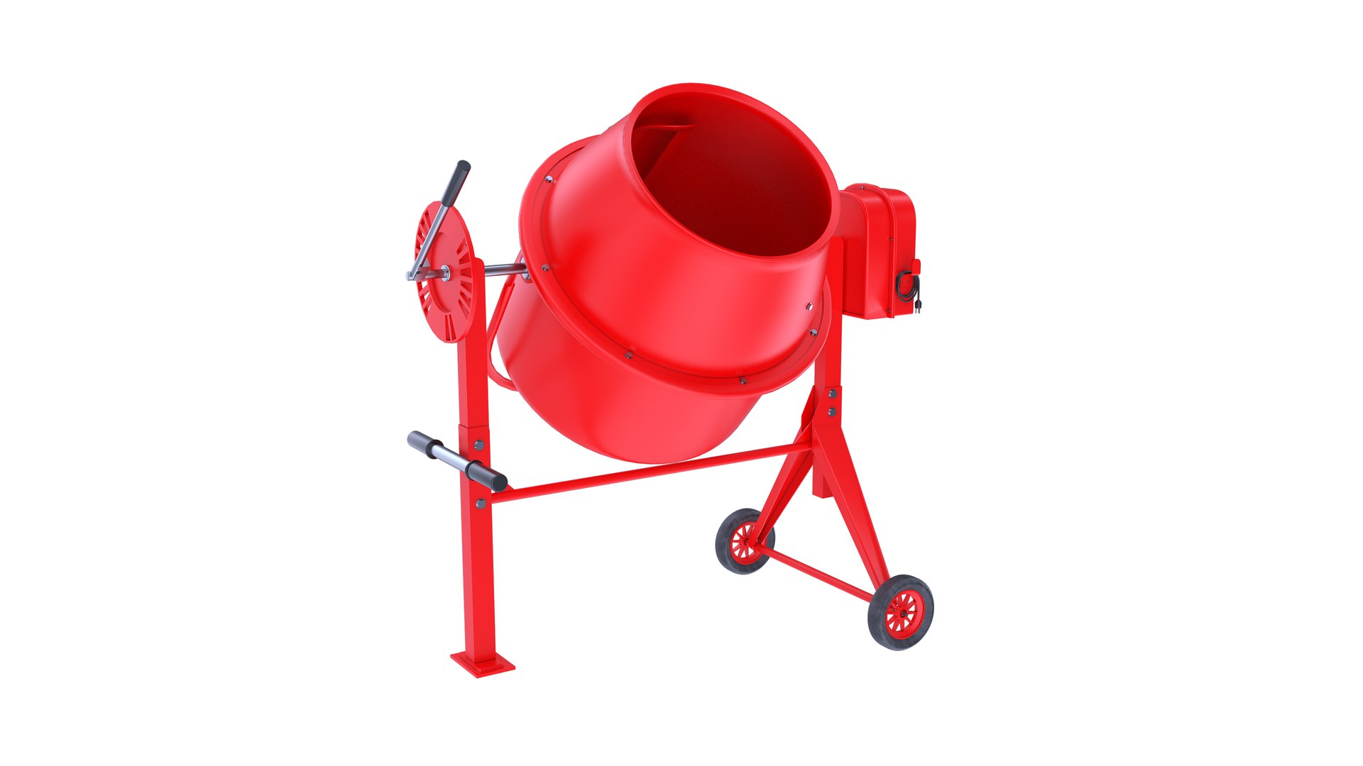3D Concrete Mixer - Red - TurboSquid 1908317