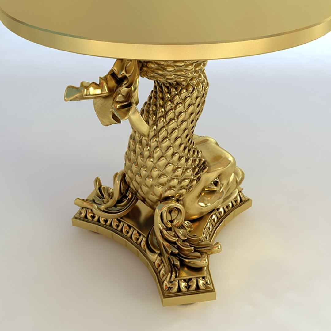 3d Decorative Table Base Fish