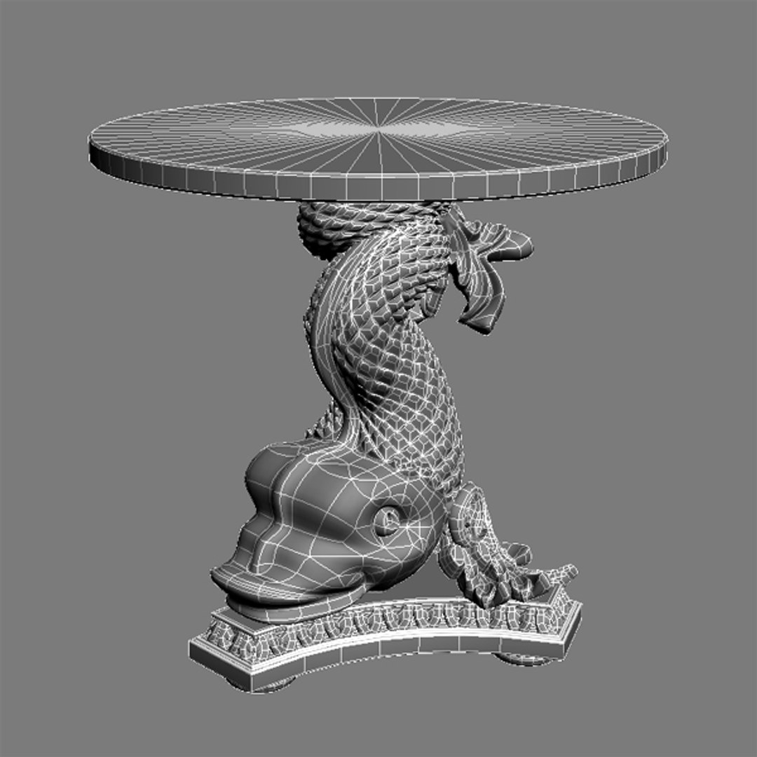 3d Decorative Table Base Fish