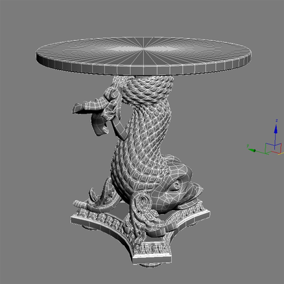 3d Decorative Table Base Fish