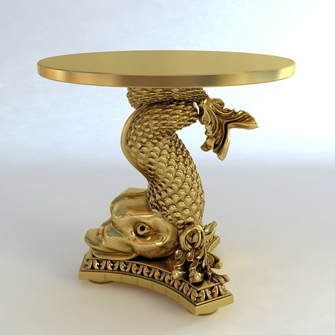 3d Decorative Table Base Fish