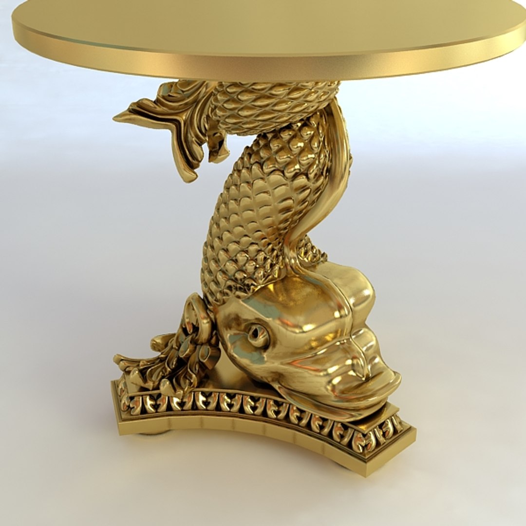 3d Decorative Table Base Fish
