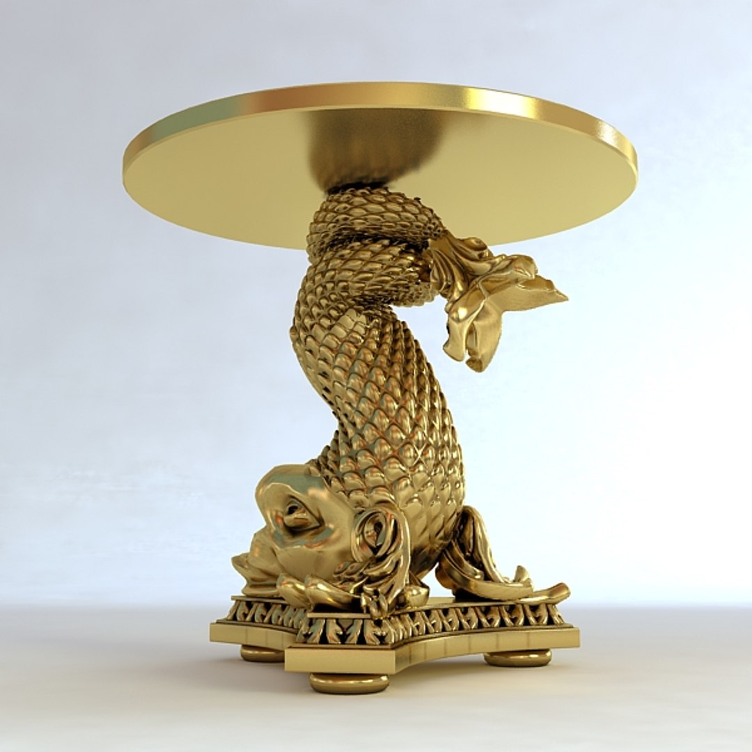 3d Decorative Table Base Fish
