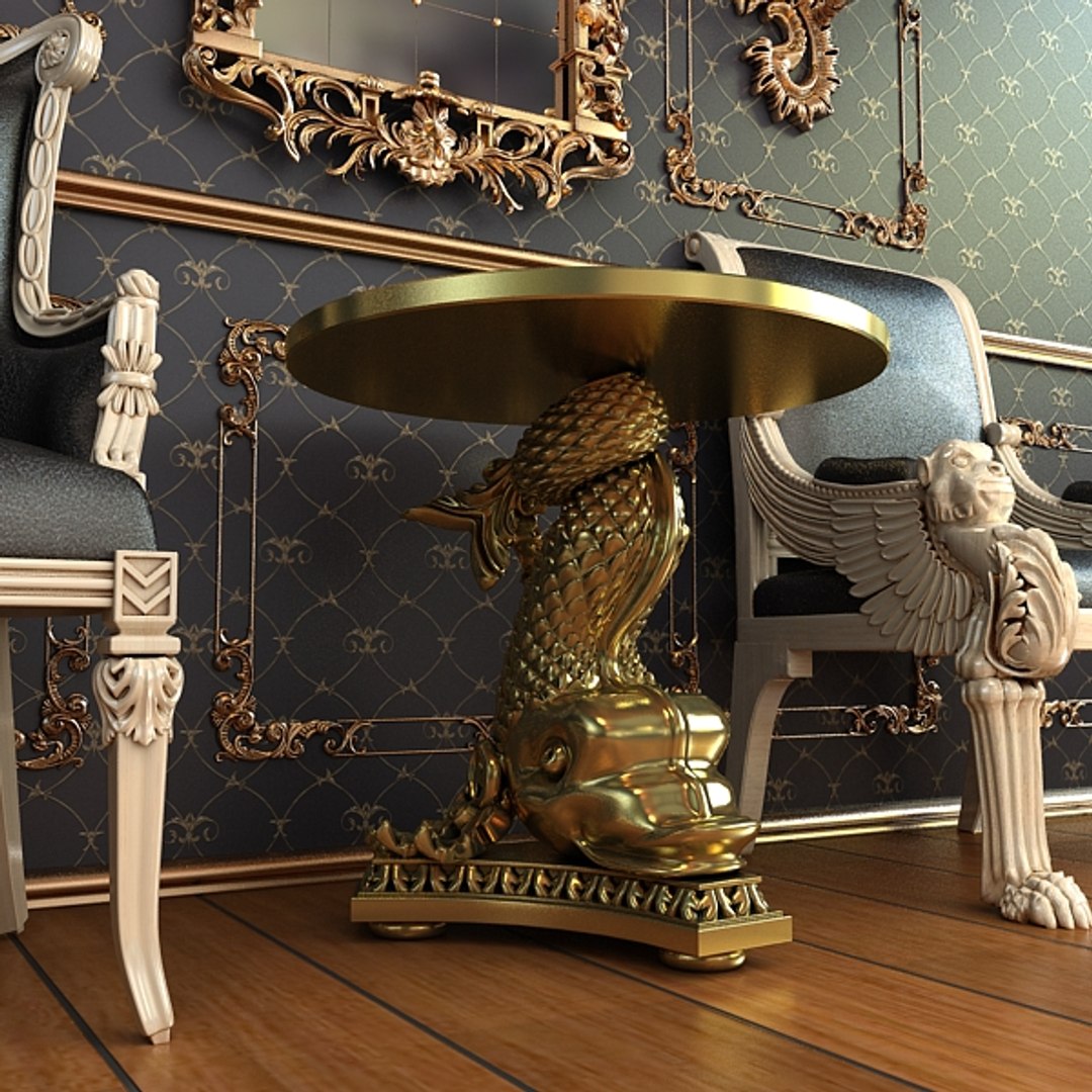 3d Decorative Table Base Fish