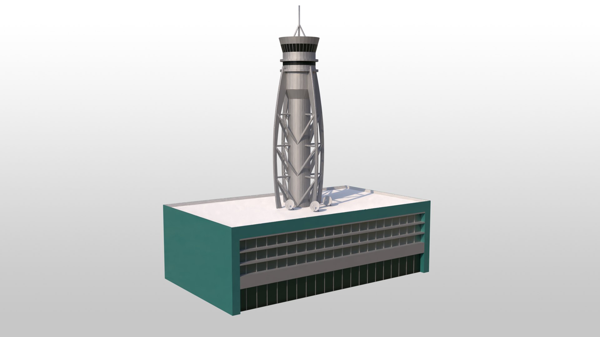 3D Dubai Airport Control Tower - TurboSquid 1560405