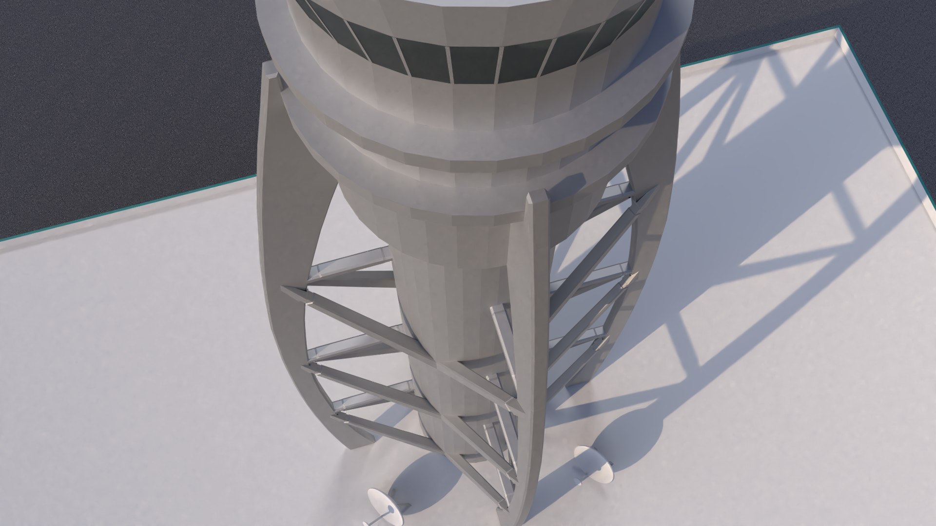 3D Dubai Airport Control Tower - TurboSquid 1560405
