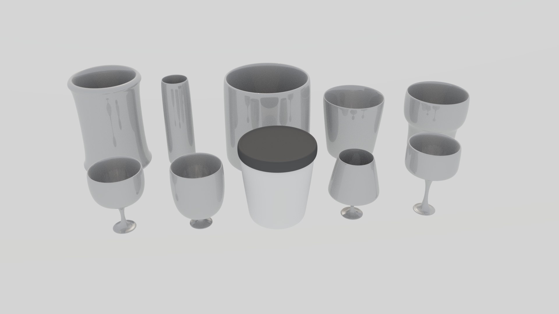 Set Of Cups 3D Model - TurboSquid 2039775