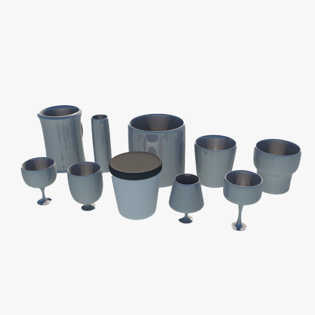 Set Of Cups 3D Model - TurboSquid 2039775
