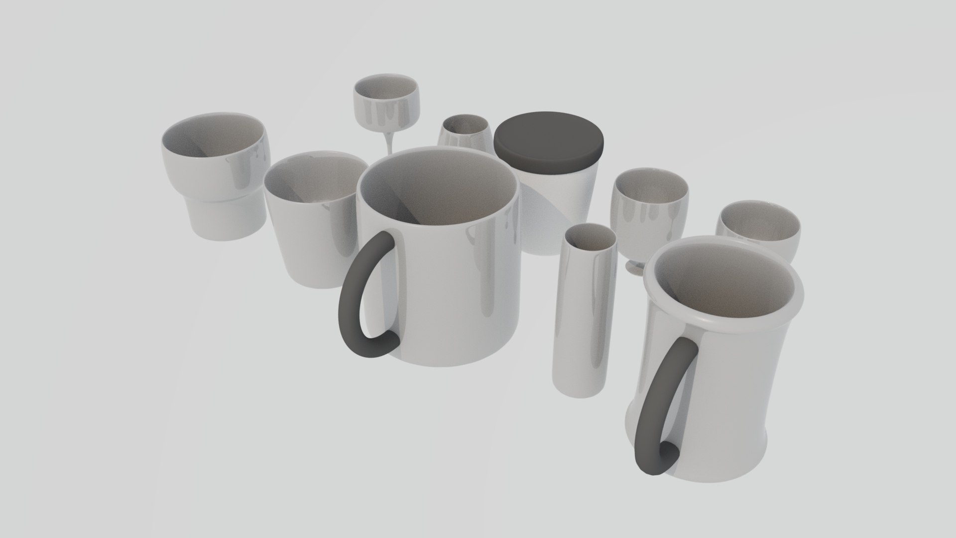 Set Of Cups 3D Model - TurboSquid 2039775