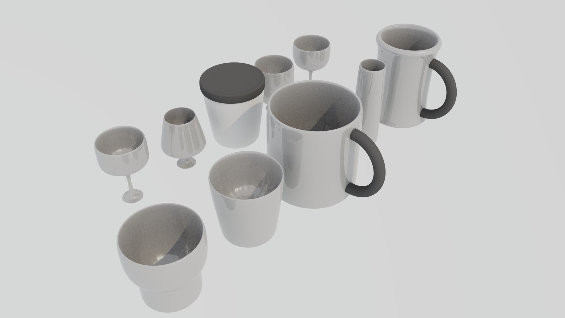 Set Of Cups 3D Model - TurboSquid 2039775