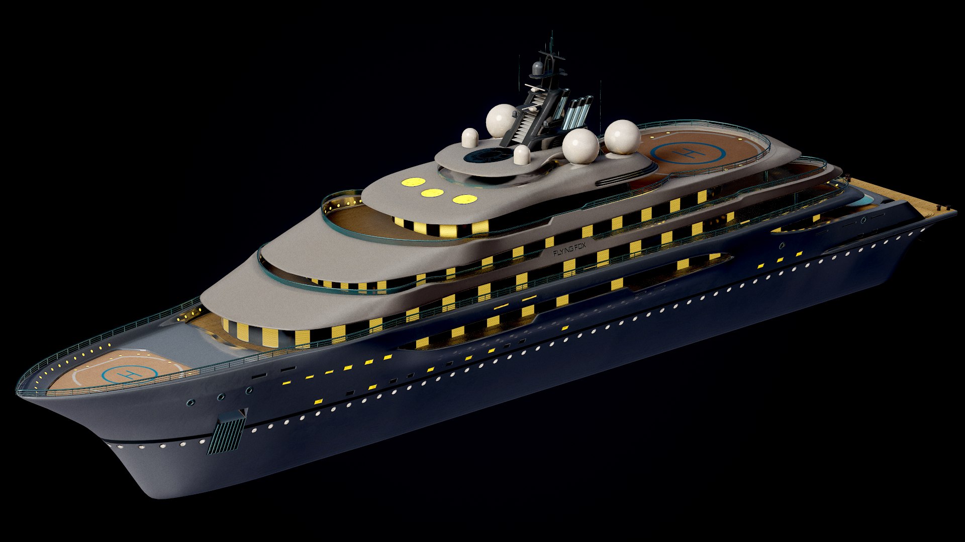 3D flying fox ship model - TurboSquid 1619280