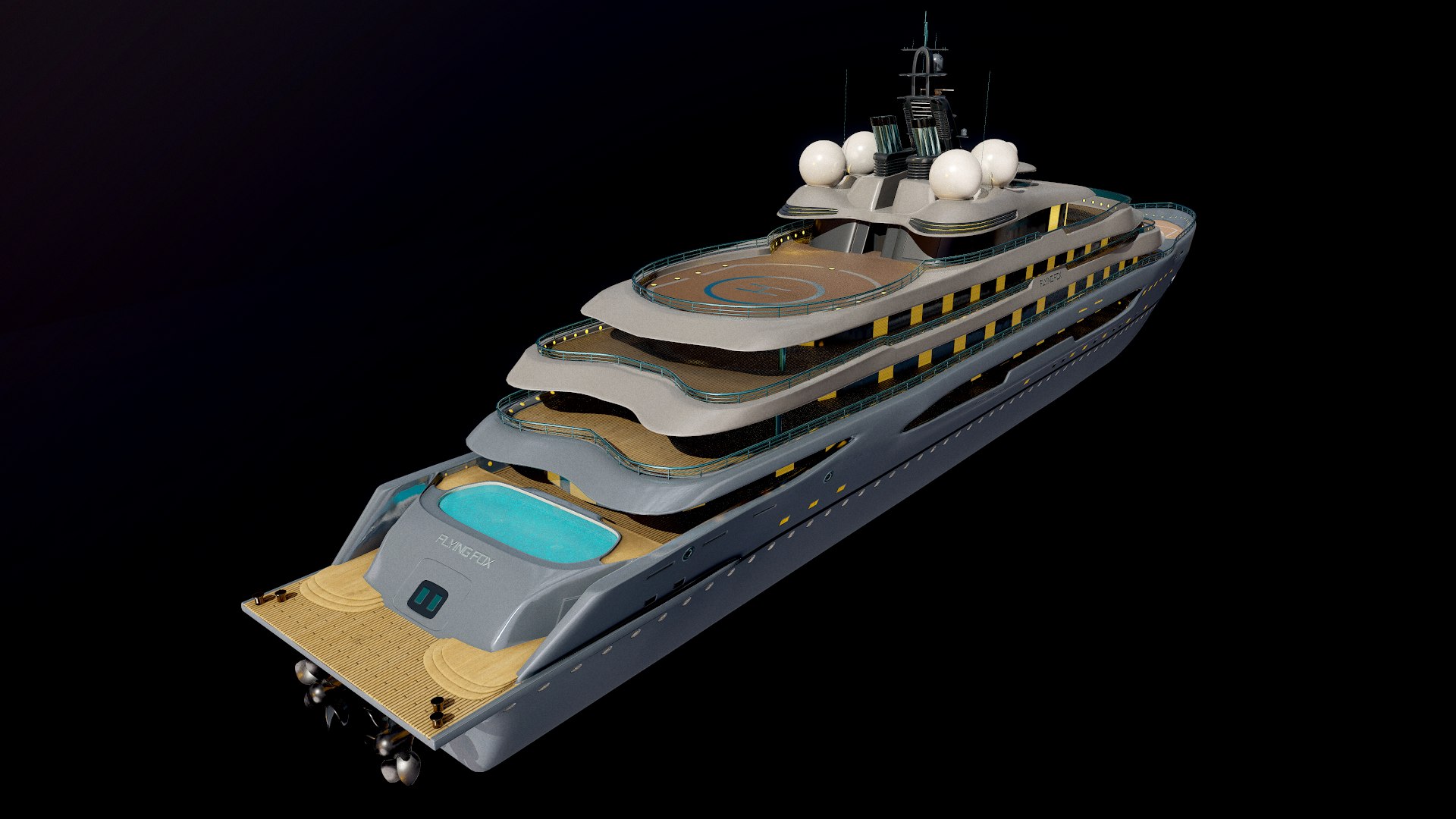 3D flying fox ship model - TurboSquid 1619280