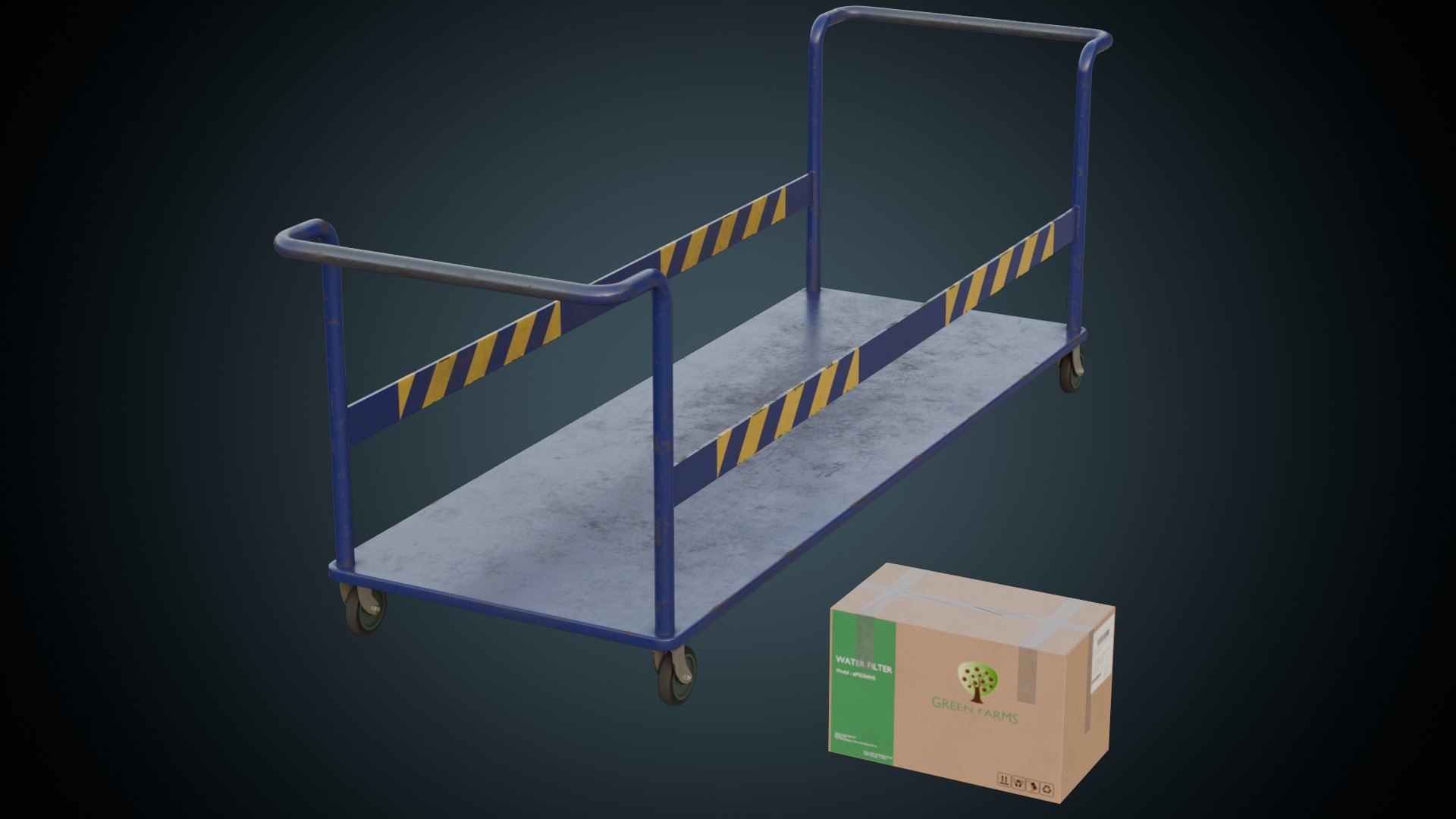 3D Model Transport Trolley 1B - TurboSquid 2289028