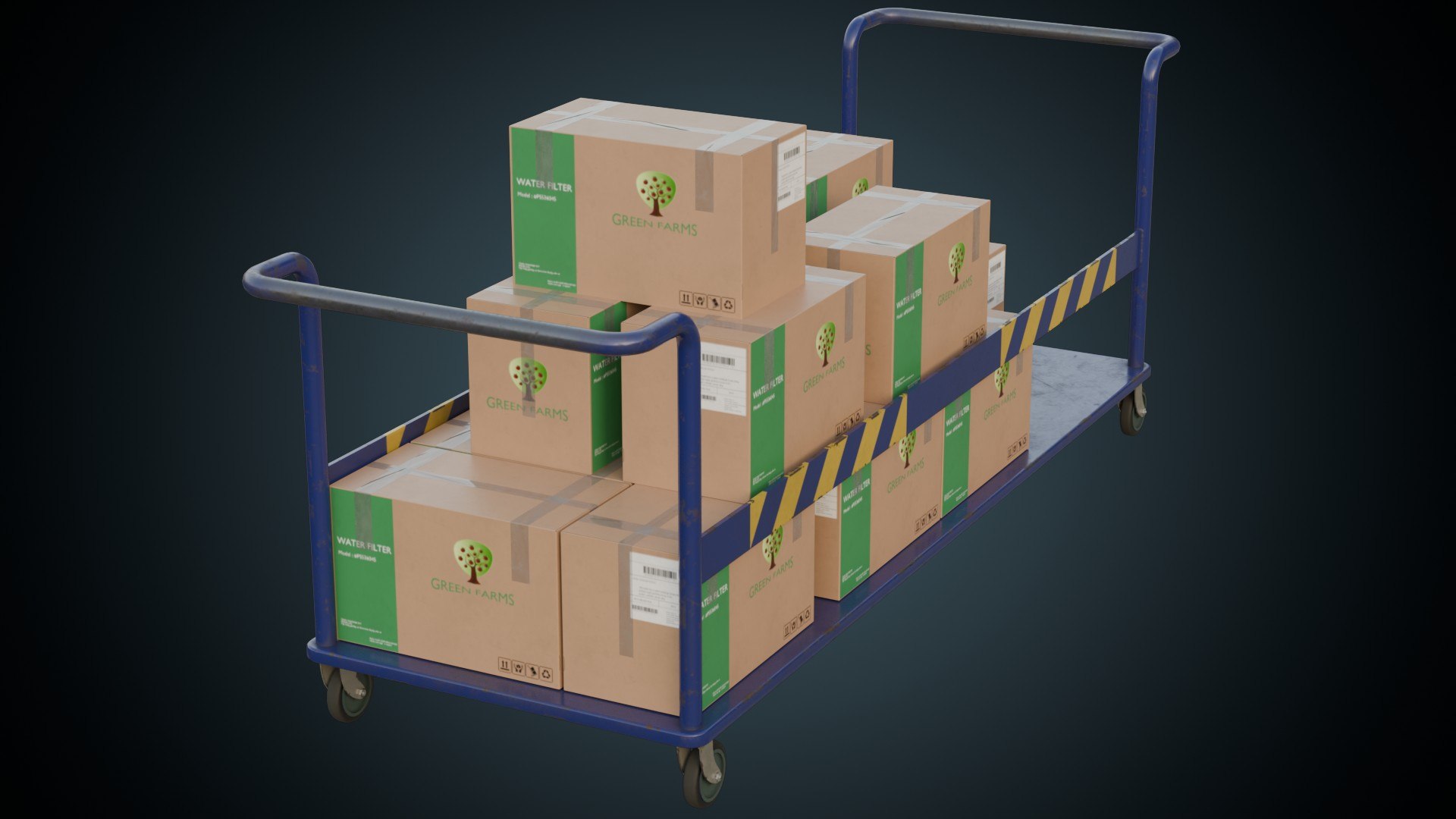 3D Model Transport Trolley 1B - TurboSquid 2289028