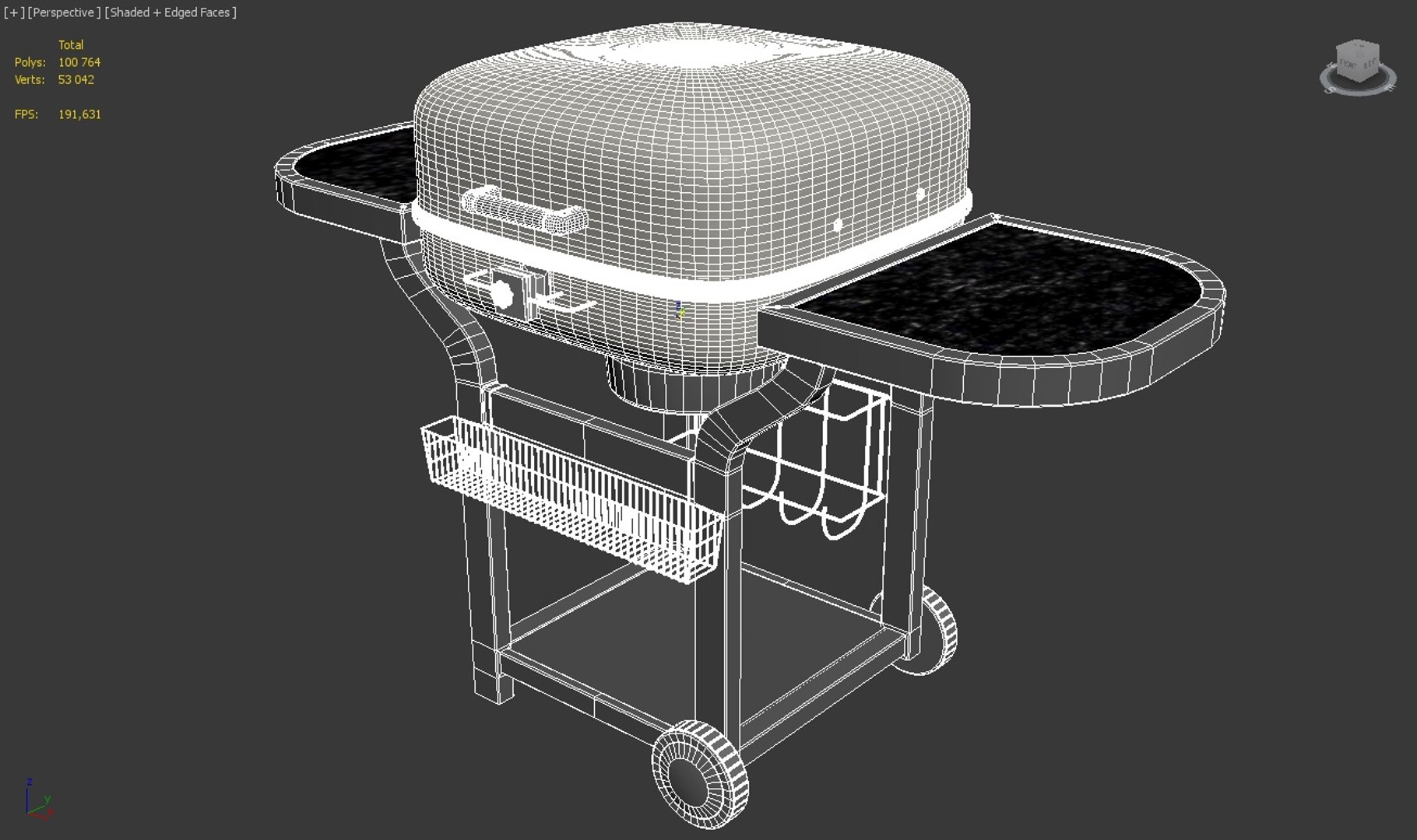 3d obj portable barbecue