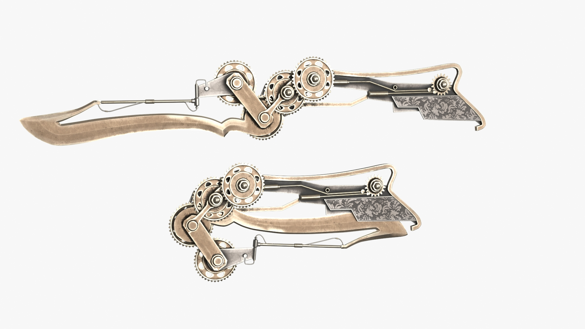 3D model Steampunk Mechanical Knife - TurboSquid 2016088