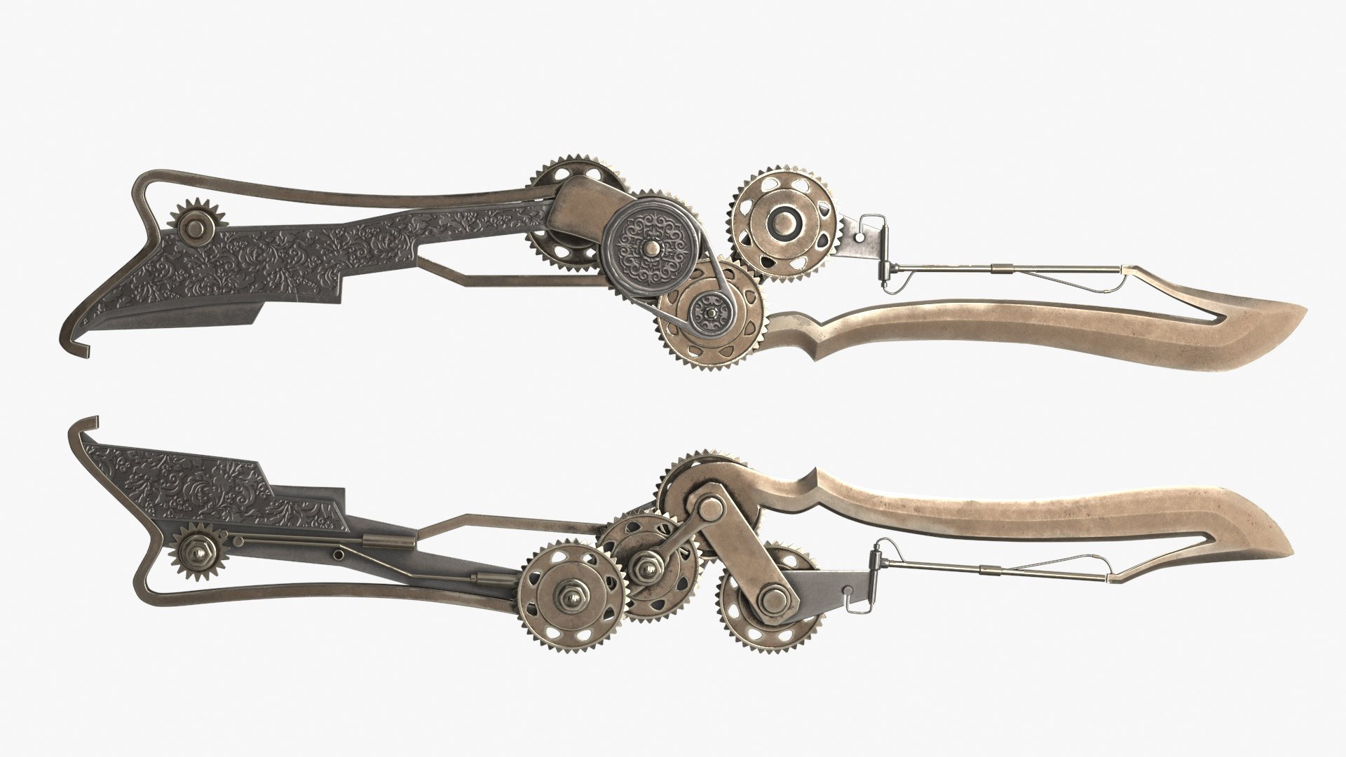 3D model Steampunk Mechanical Knife - TurboSquid 2016088