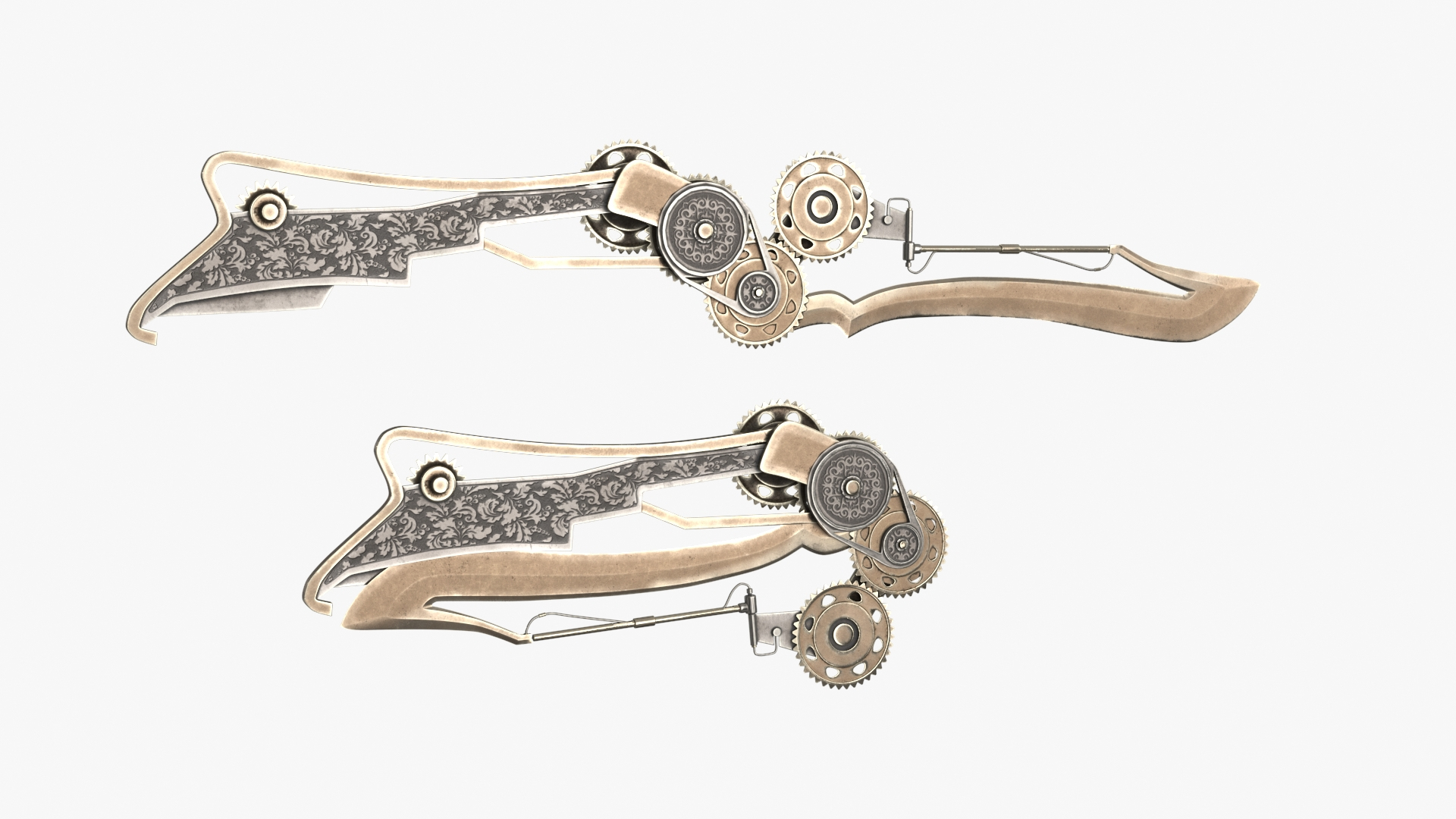 3D model Steampunk Mechanical Knife - TurboSquid 2016088