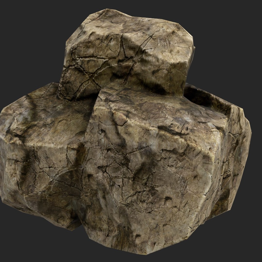 rock 3d obj