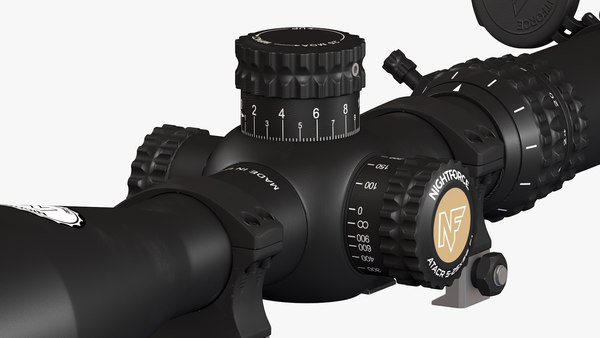 modelo 3d Rifle de francotirador NightForce Military Scope 8K ...