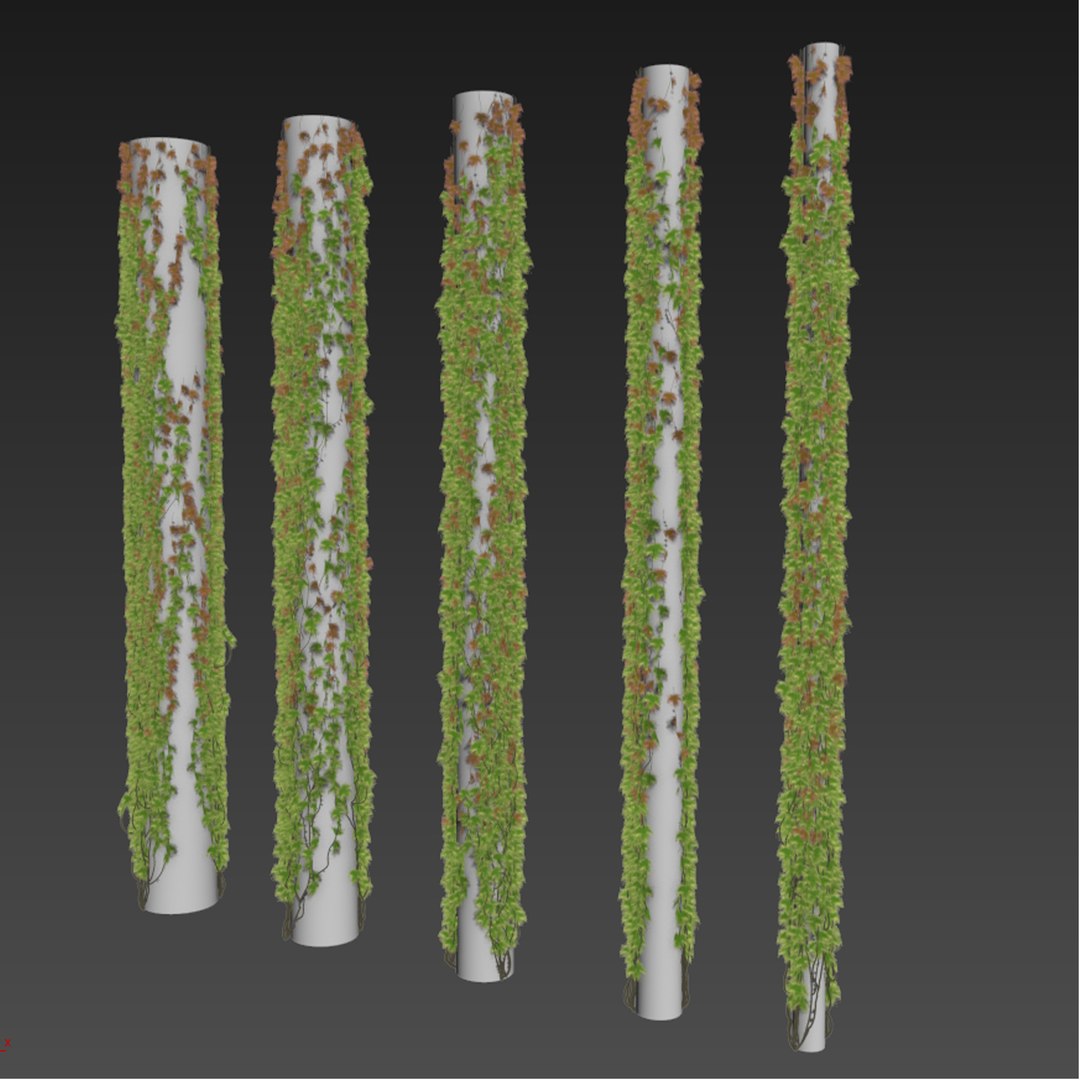 Column With Ivy V2 Model - TurboSquid 1873997
