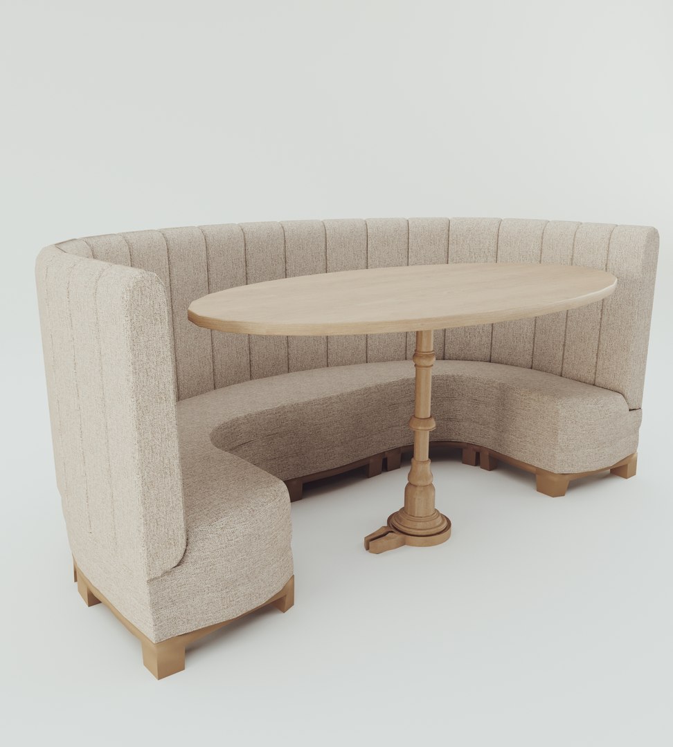 3D Booth Seating - TurboSquid 2017574