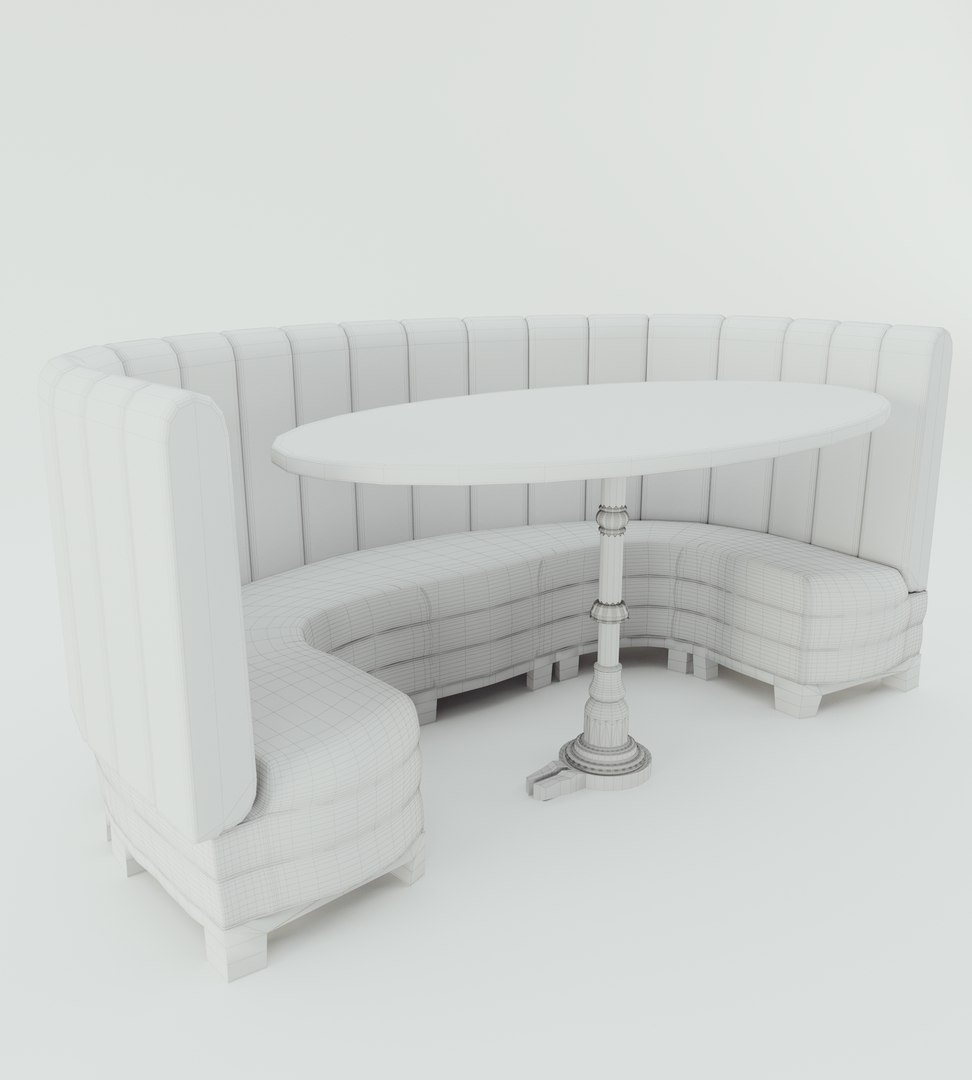 3D Booth Seating - TurboSquid 2017574