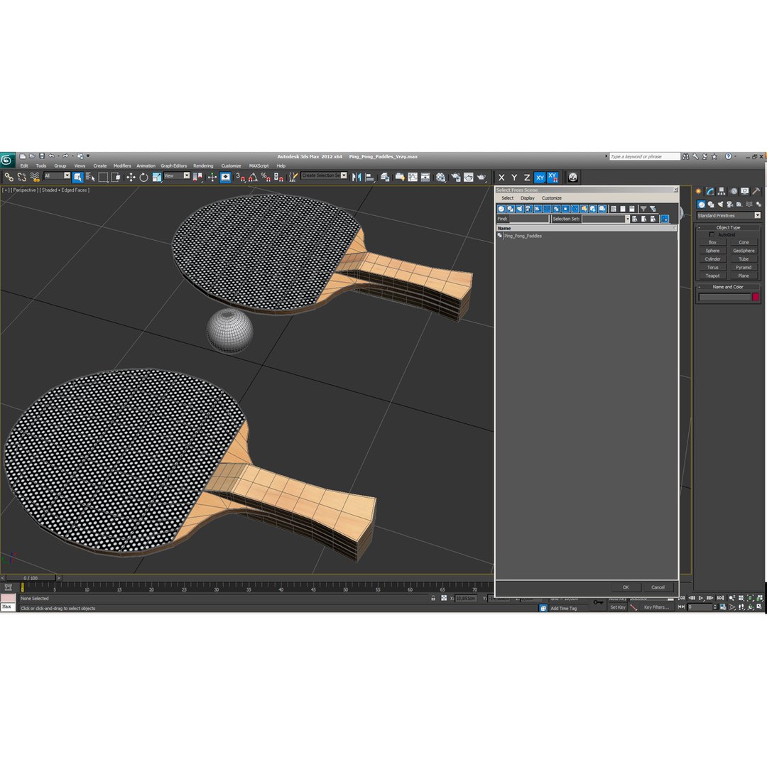 ping pong paddles 3d model