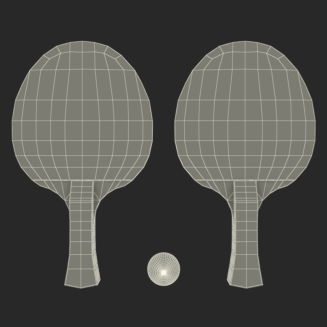 ping pong paddles 3d model