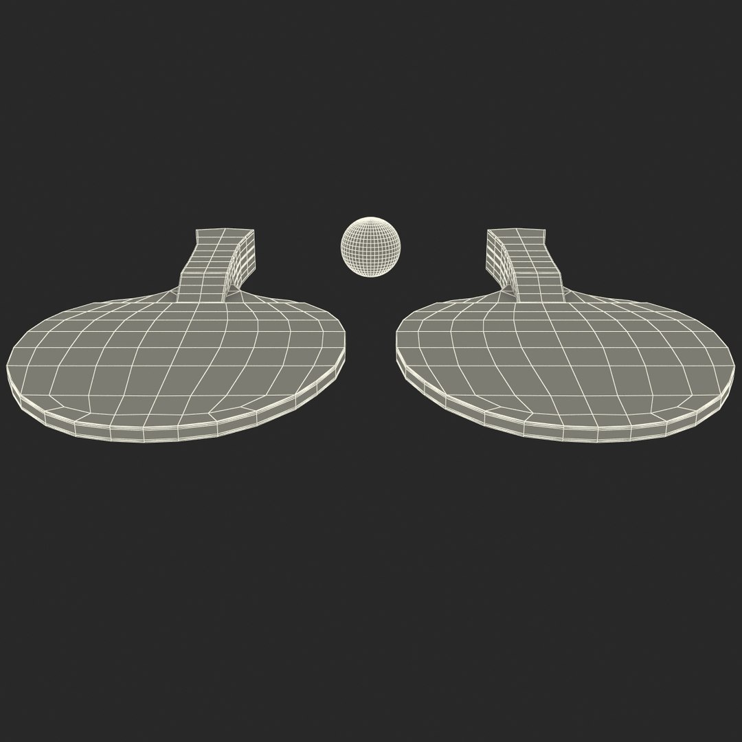 ping pong paddles 3d model