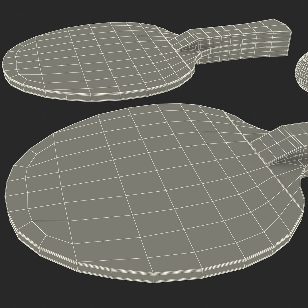 ping pong paddles 3d model