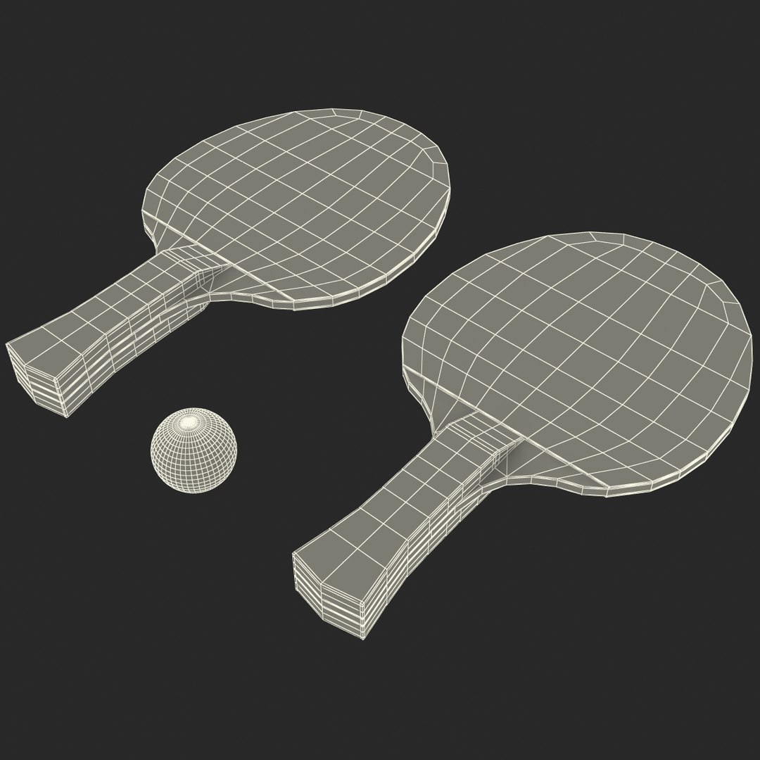 ping pong paddles 3d model