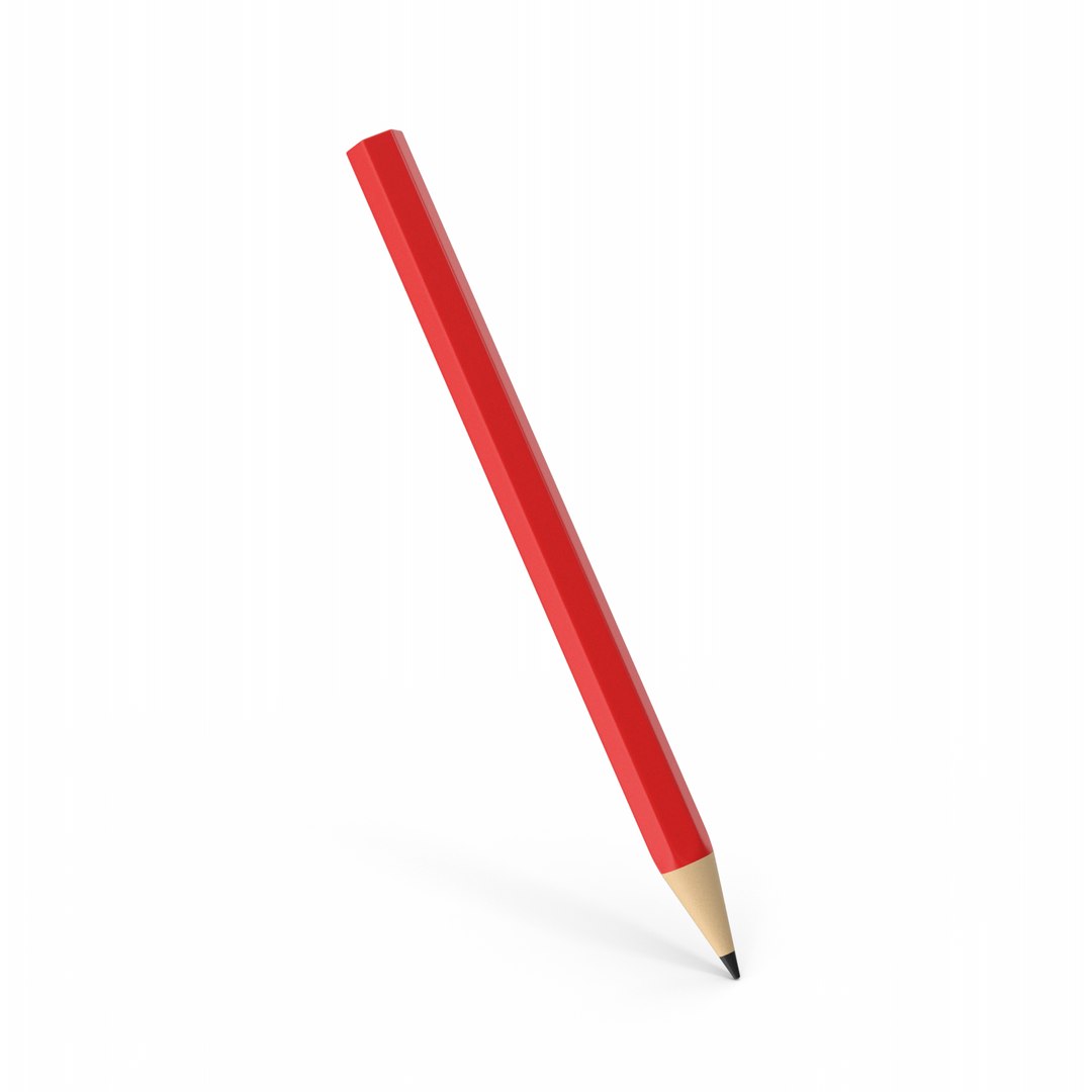 Red Pencil 3D Model - TurboSquid 1964340