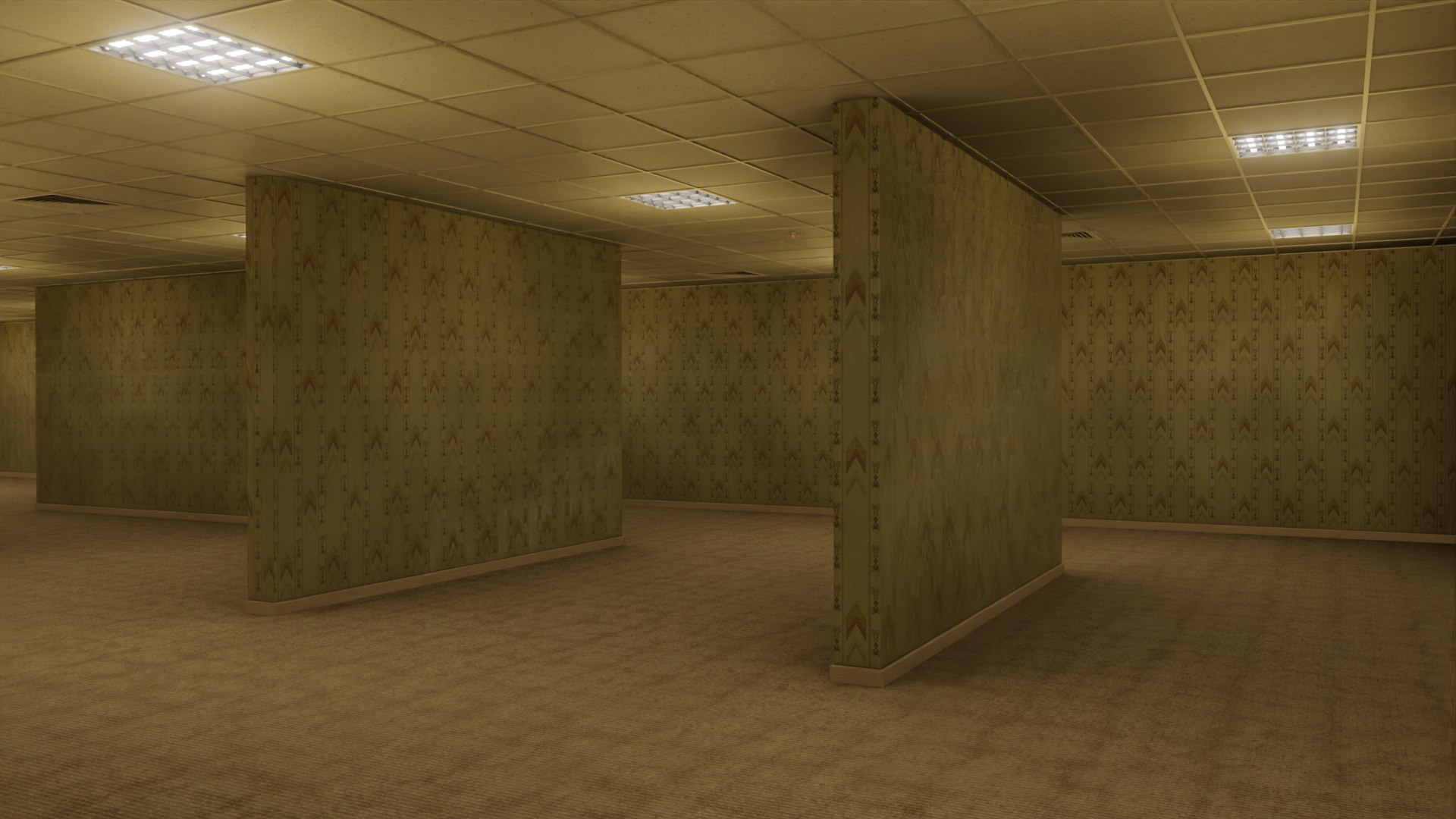 3d Model The Backrooms Maze Turbosquid 2331866