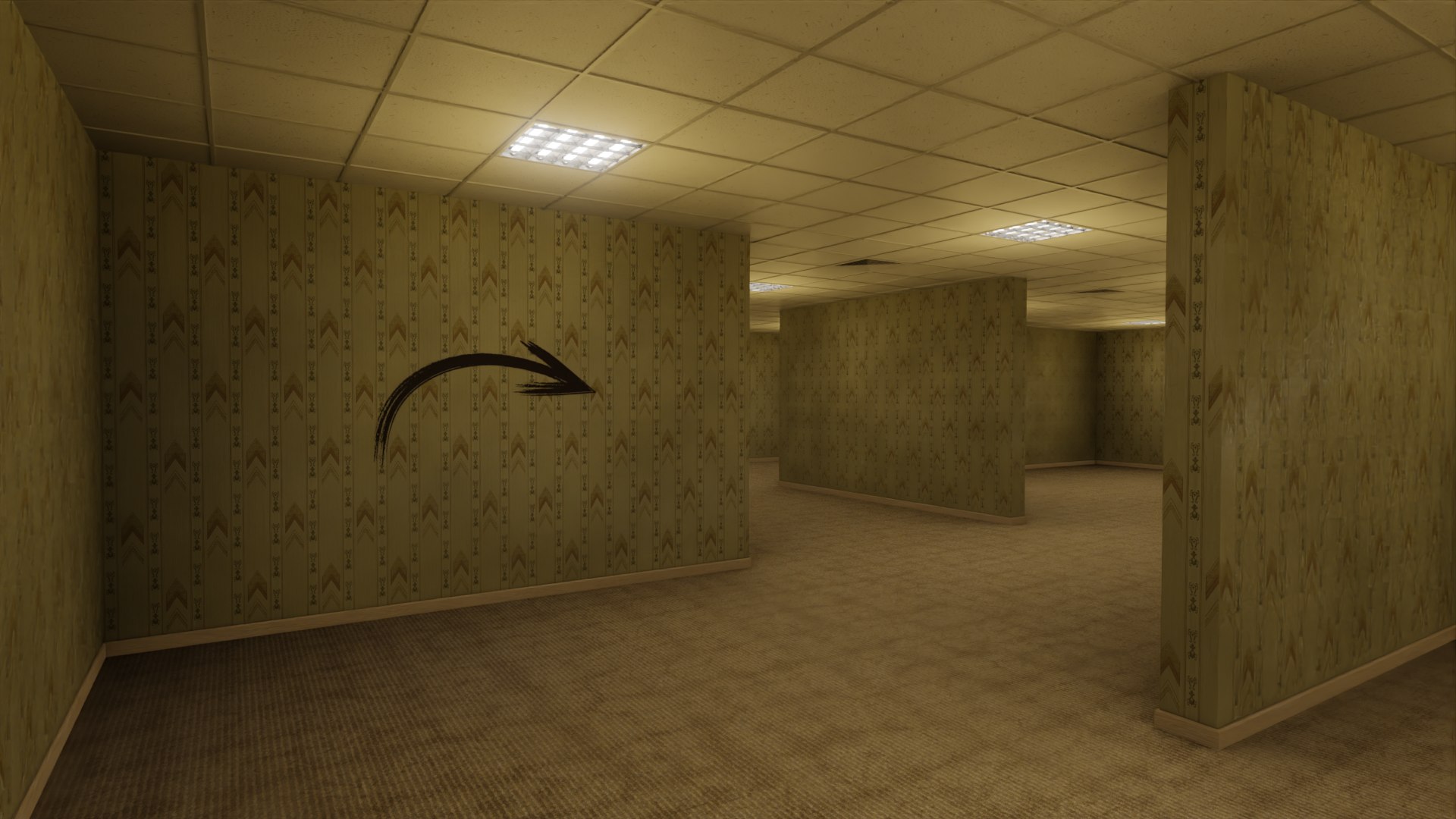 3D Model The Backrooms Maze - TurboSquid 2331866