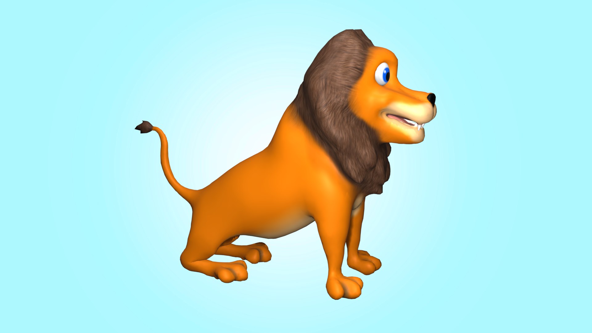 3D Lion Cartoon Model - TurboSquid 1677389