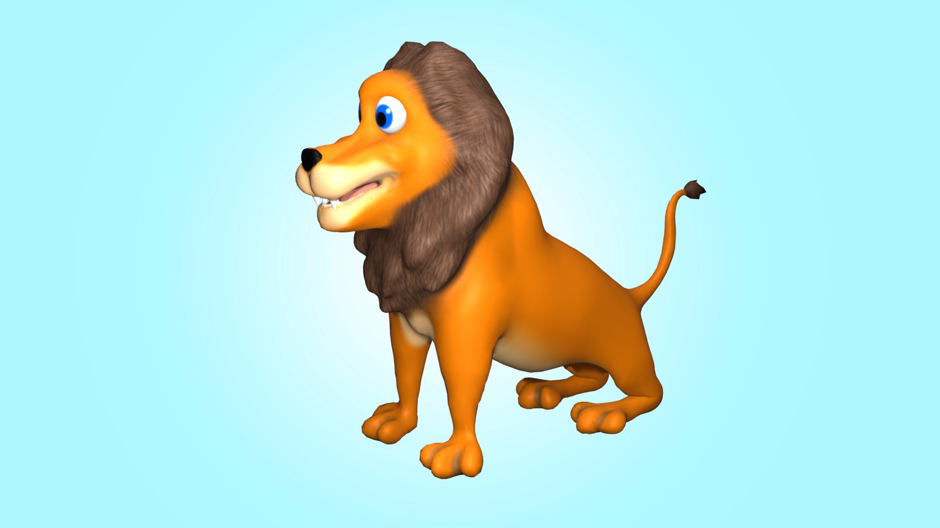 3D Lion Cartoon Model - TurboSquid 1677389