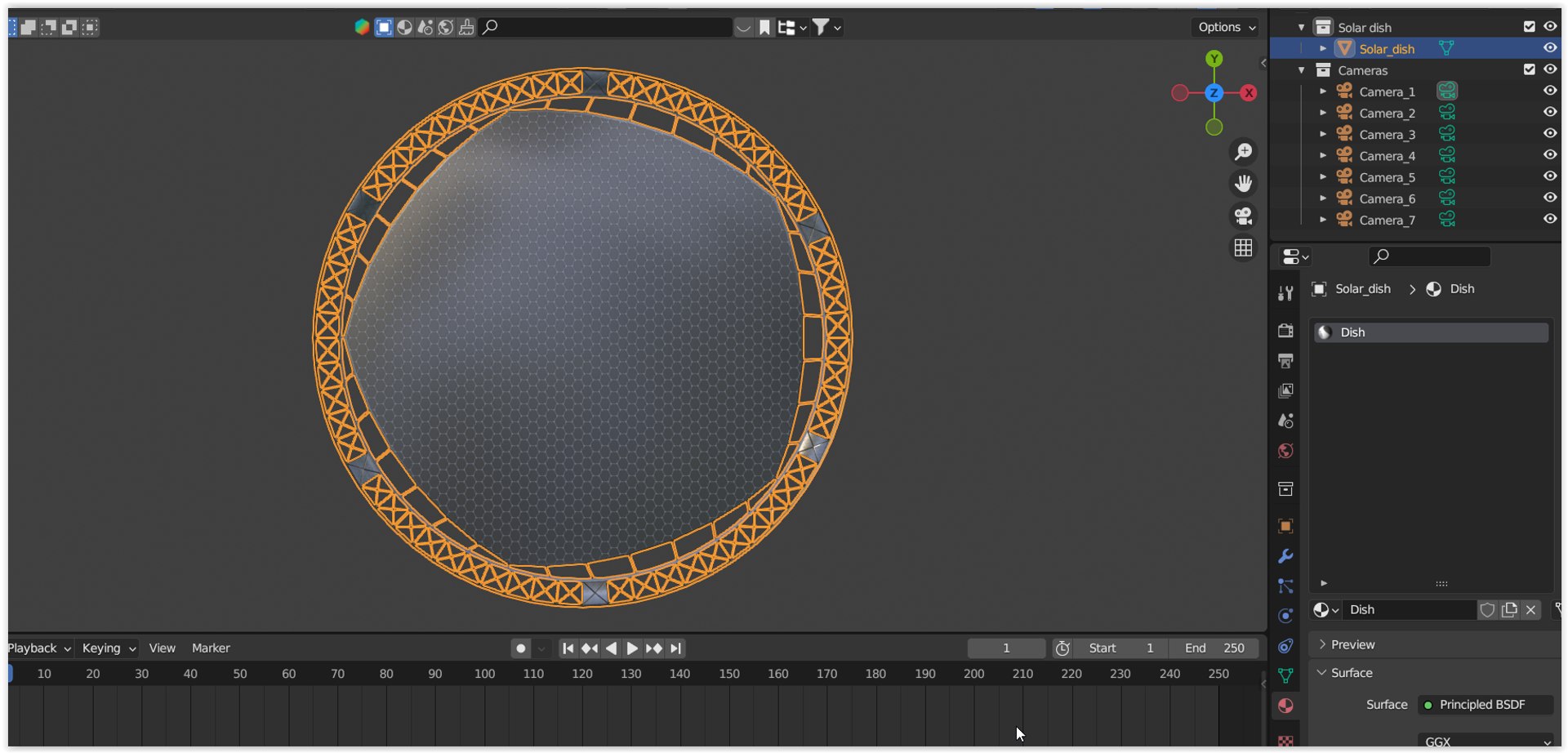 Solar Panels Dish PBR 3D Model - TurboSquid 2141757