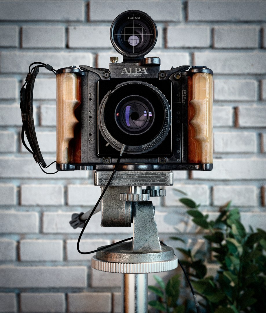 3d Alpa Vintage Camera Model